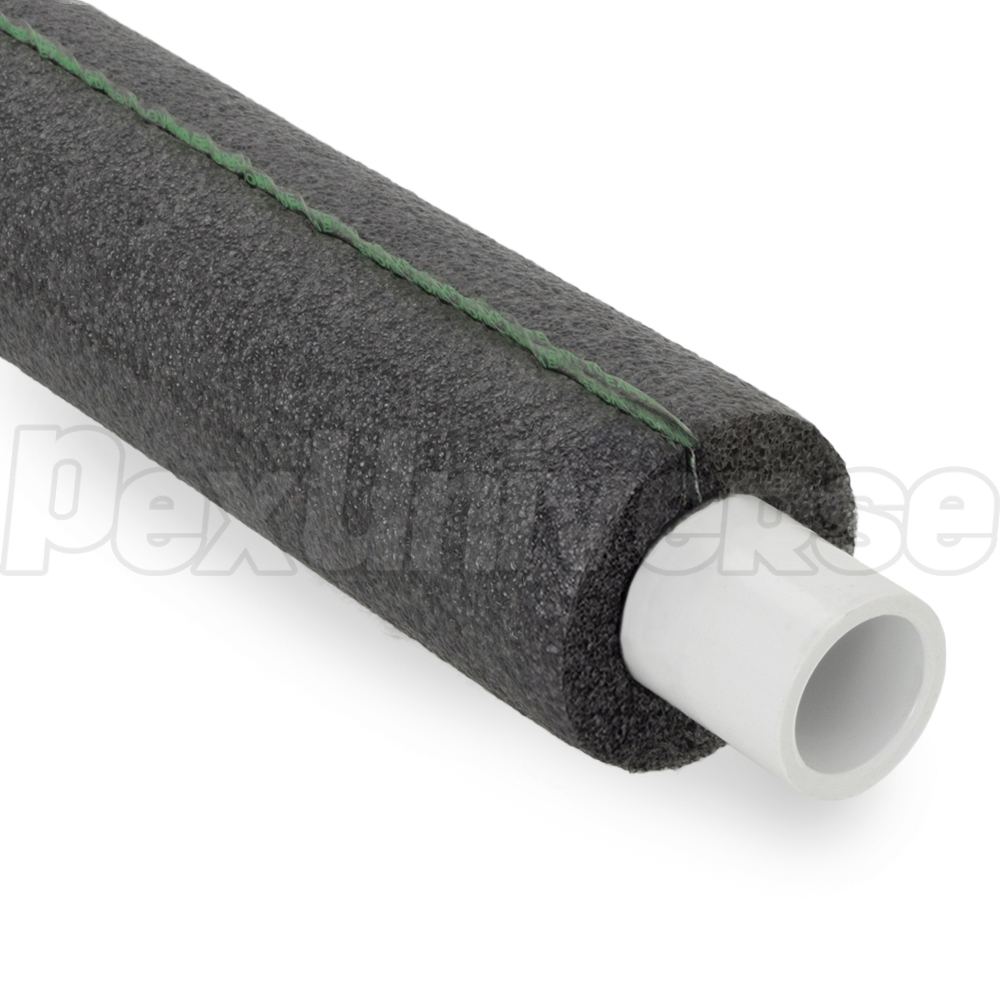 1" ID x 1/2" Wall, Self-Sealing Foam Pipe Insulation, 6 ft - PexUniverse