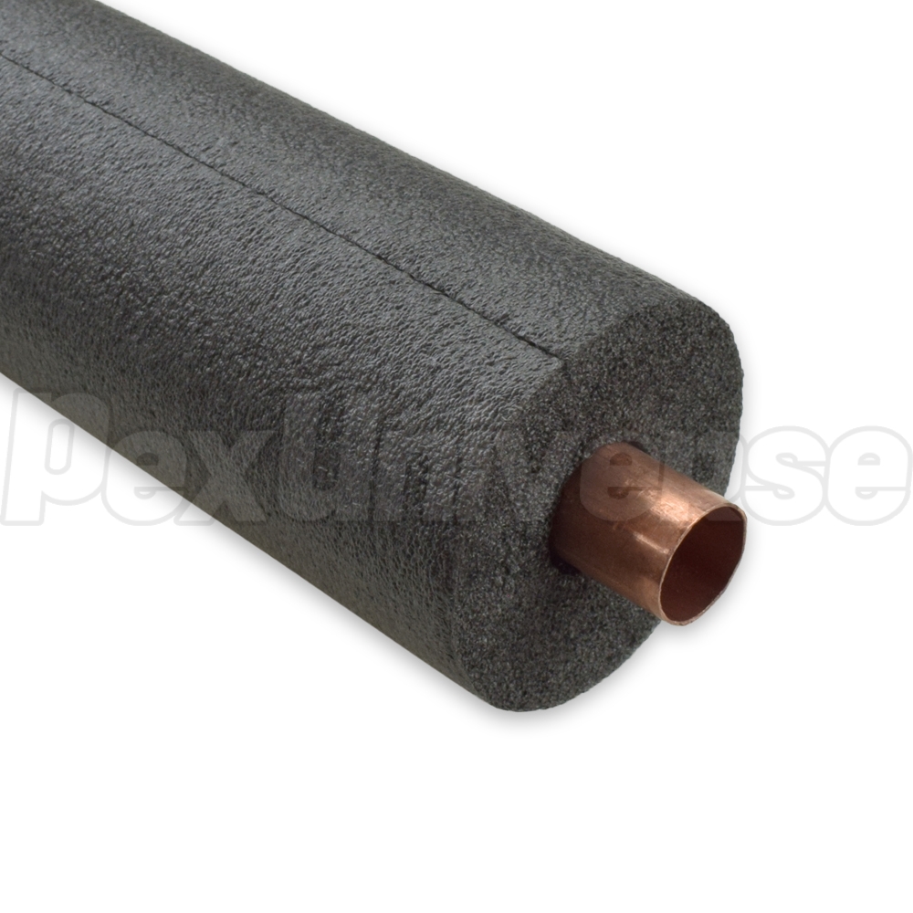 (Box of 16) 7/8" ID x 1" Wall Semi-Slit Pipe Insulation, 6ft (96ft ...
