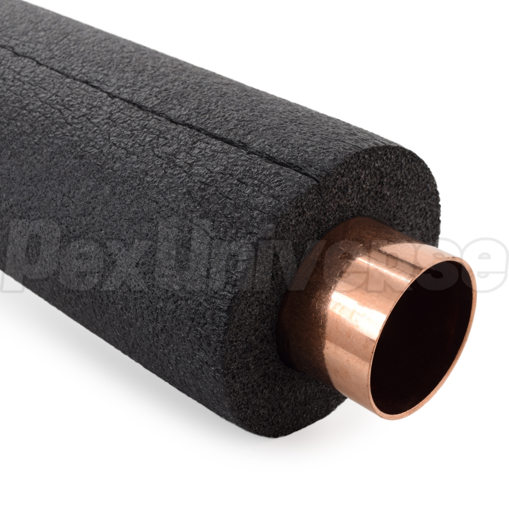 (Box of 9) 2-1/8" ID x 1" Wall Semi-Slit Pipe Insulation, 6ft (54ft ...