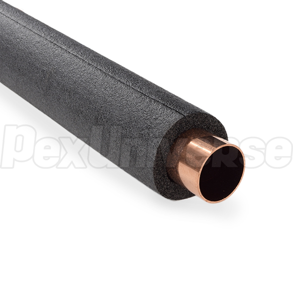 1-5/8" ID x 1/2" Wall Semi-Slit Foam Pipe Insulation, 6 ft - PexUniverse