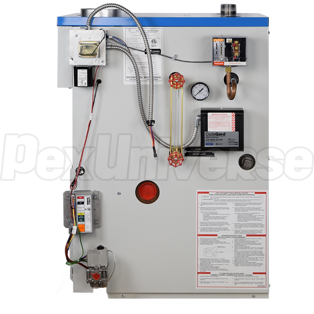Archer Frontier Steam Gas Boiler 107,000 BTU, Chimney Vent - PexUniverse