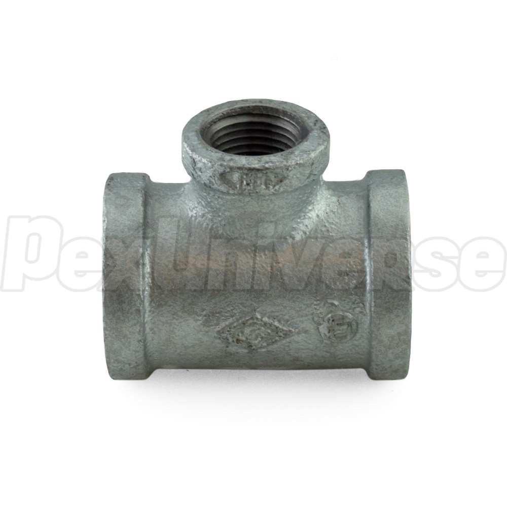 1" x 1" x 1/2" Galvanized Tee Fitting, Matco-Norca - PexUniverse
