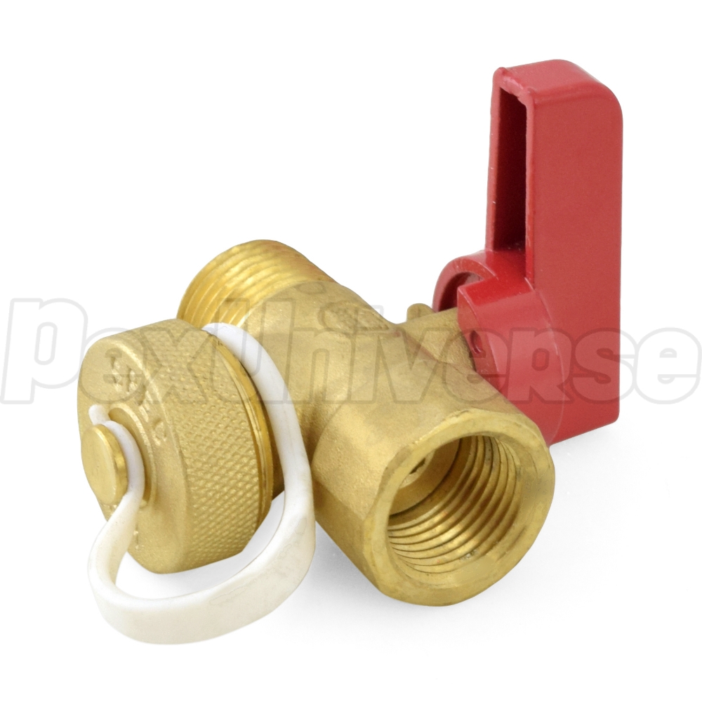 Calefactio HGSV12 Expansion Tank Service Valve w/ Hose Drain - PexUniverse
