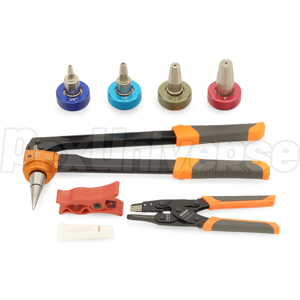Iwiss IWS-F1960D, PEX-A Expansion Tool Kit w/ 3/8", 1/2", 3/4", 1" Jaws ...
