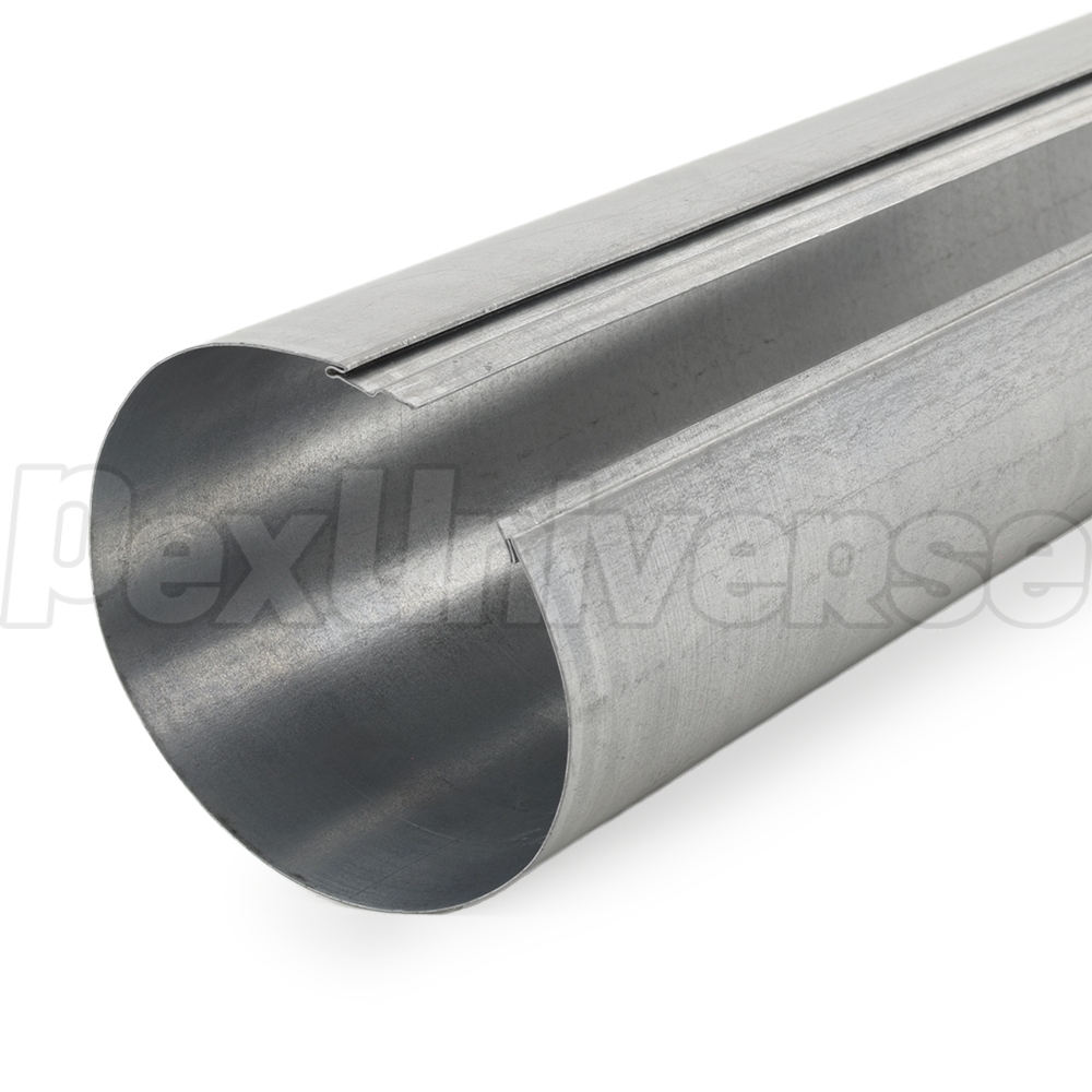 4" x 2ft Galvanized Pipe, Snap-Lock, 24 GA - PexUviverse