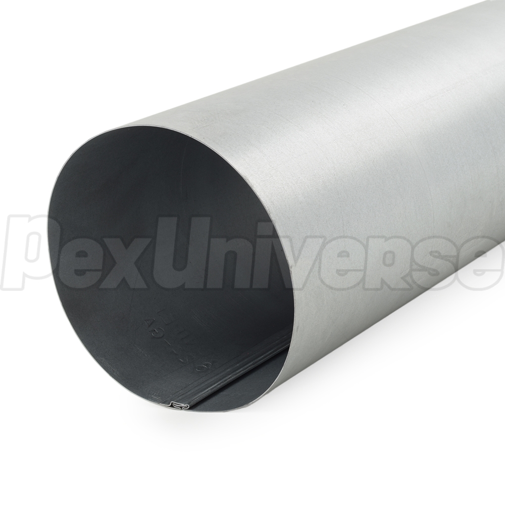6" x 2ft Galvanized Pipe, Snap-Lock, 26 GA - PexUviverse