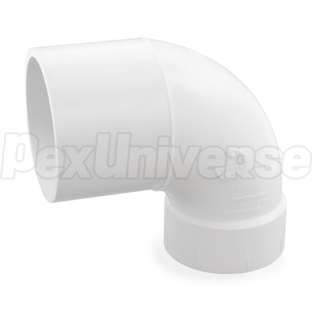 Spears P330-342, 3" x 4" PVC DWV 90° Reducing Street Elbow (Closet Bend ...