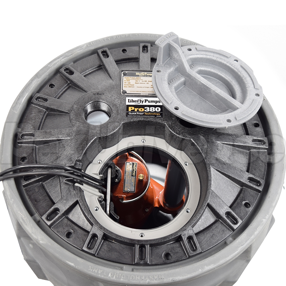 Liberty P382LE41, 4/10 HP Pro380 Simplex Sewage Pump System - PexUniverse