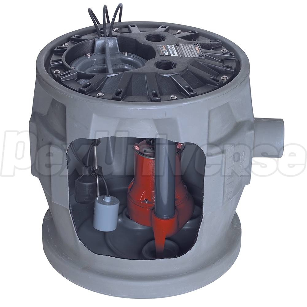 Liberty P383LE51, 1/2 HP Pro380 Simplex Sewage Pump System - PexUniverse