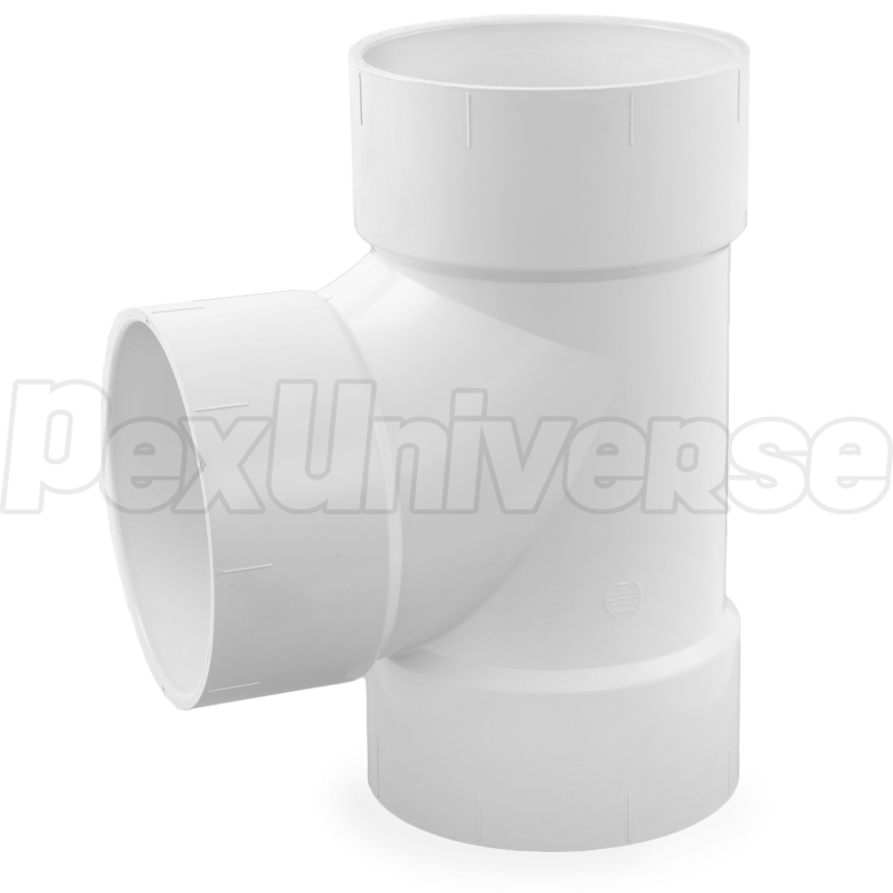 Spears P400-080, 8" PVC DWV Sanitary Tee Fitting - PexUniverse