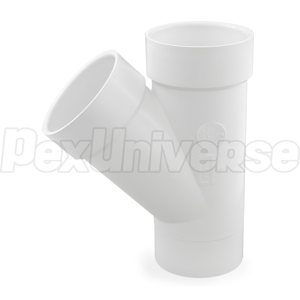 Spears P602-040, 4" PVC DWV Street Wye Fitting - PexUniverse