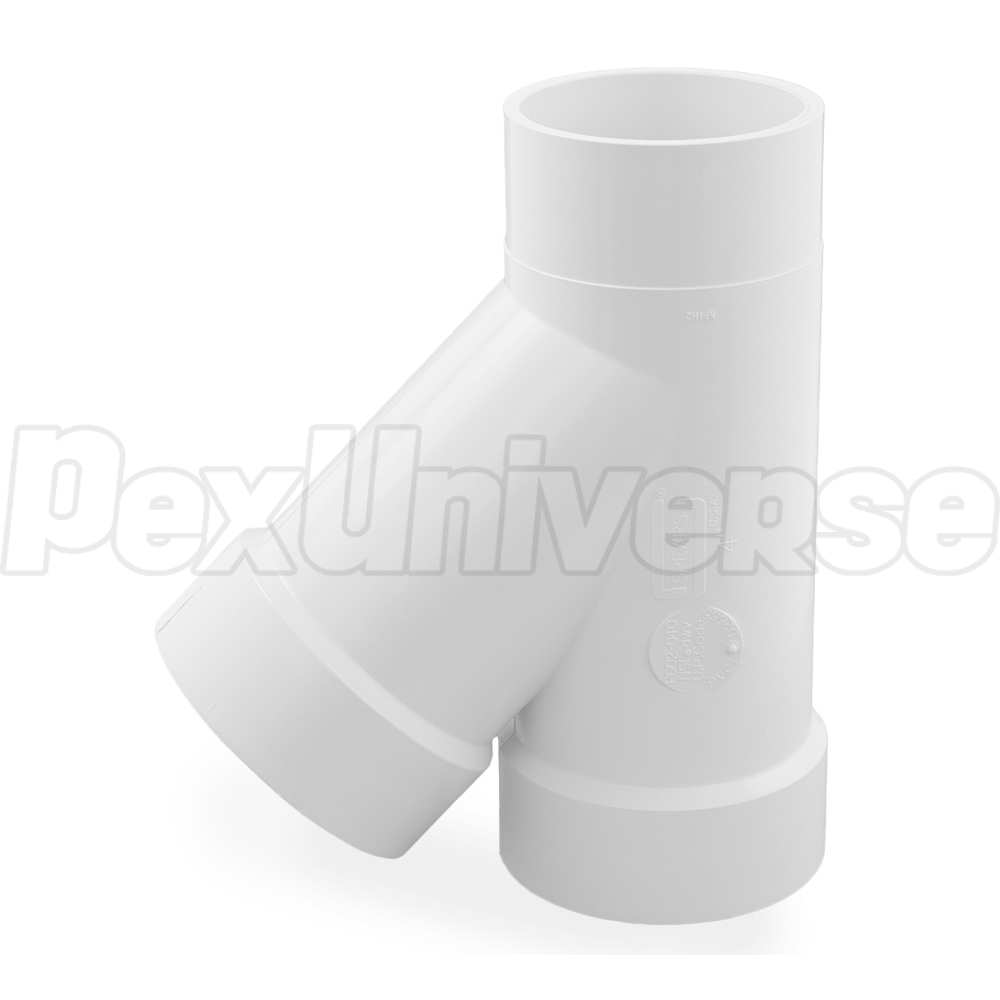 Spears P602-040, 4" PVC DWV Street Wye Fitting - PexUniverse