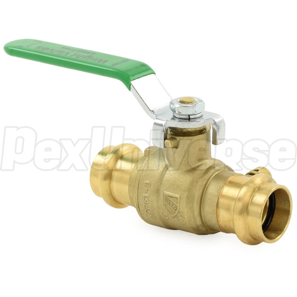 3/4" Press Brass Ball Valve w/ Waste Outlet - PexUniverse