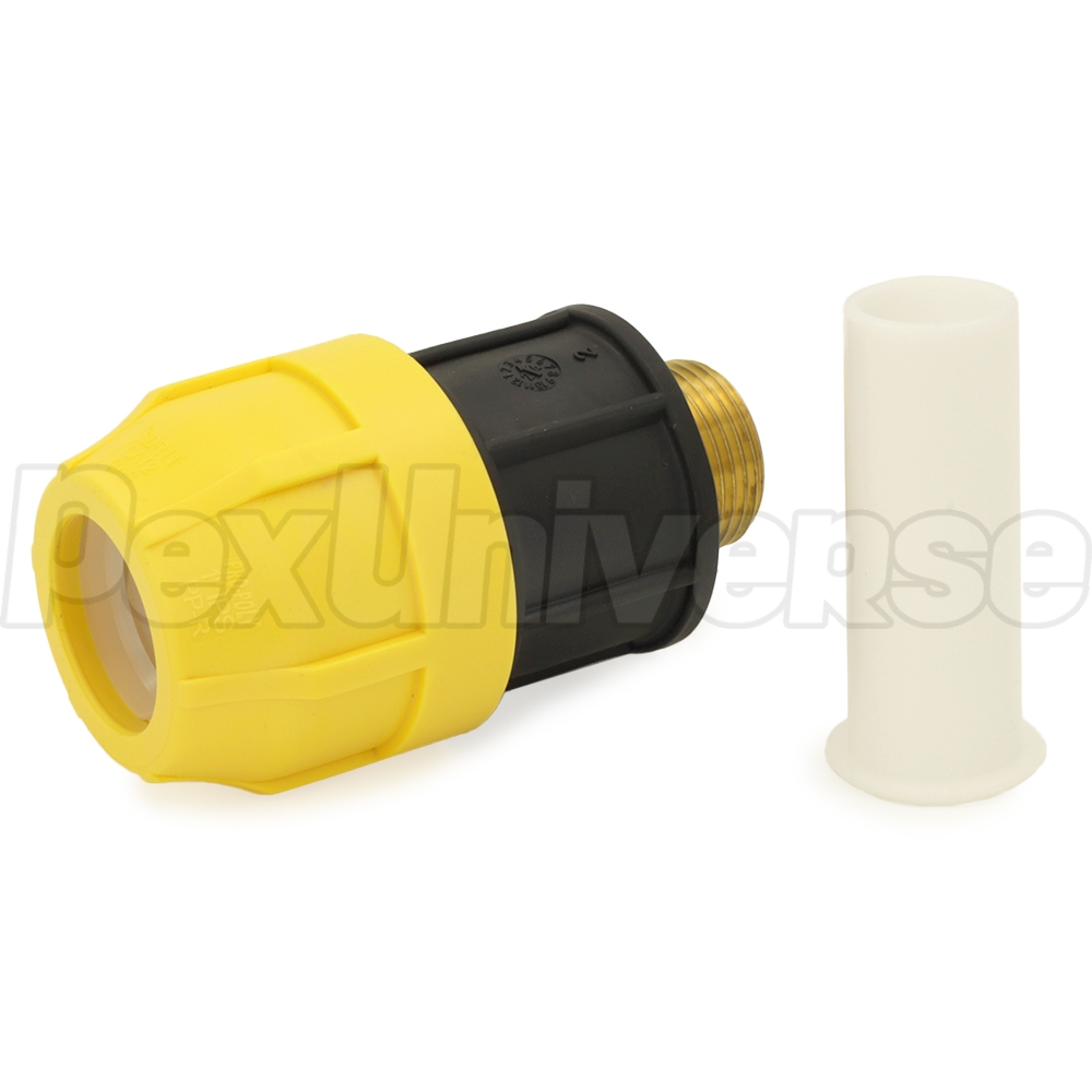 1" IPS (PE Gas Pipe) x 3/4" MIP Transition Adapter/Fitting - PexUniverse