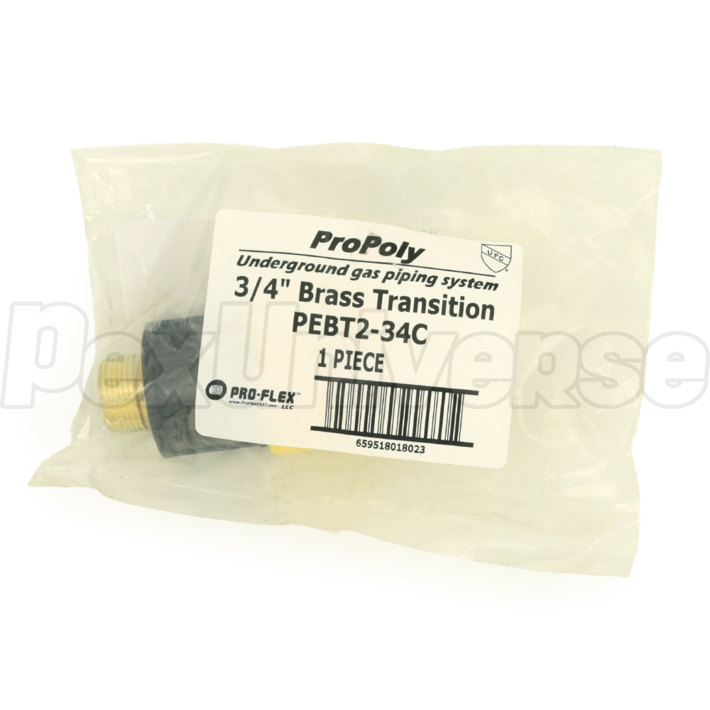 3/4" IPS (PE Gas Pipe) x 3/4" MIP Transition Adapter/Fitting - PexUniverse