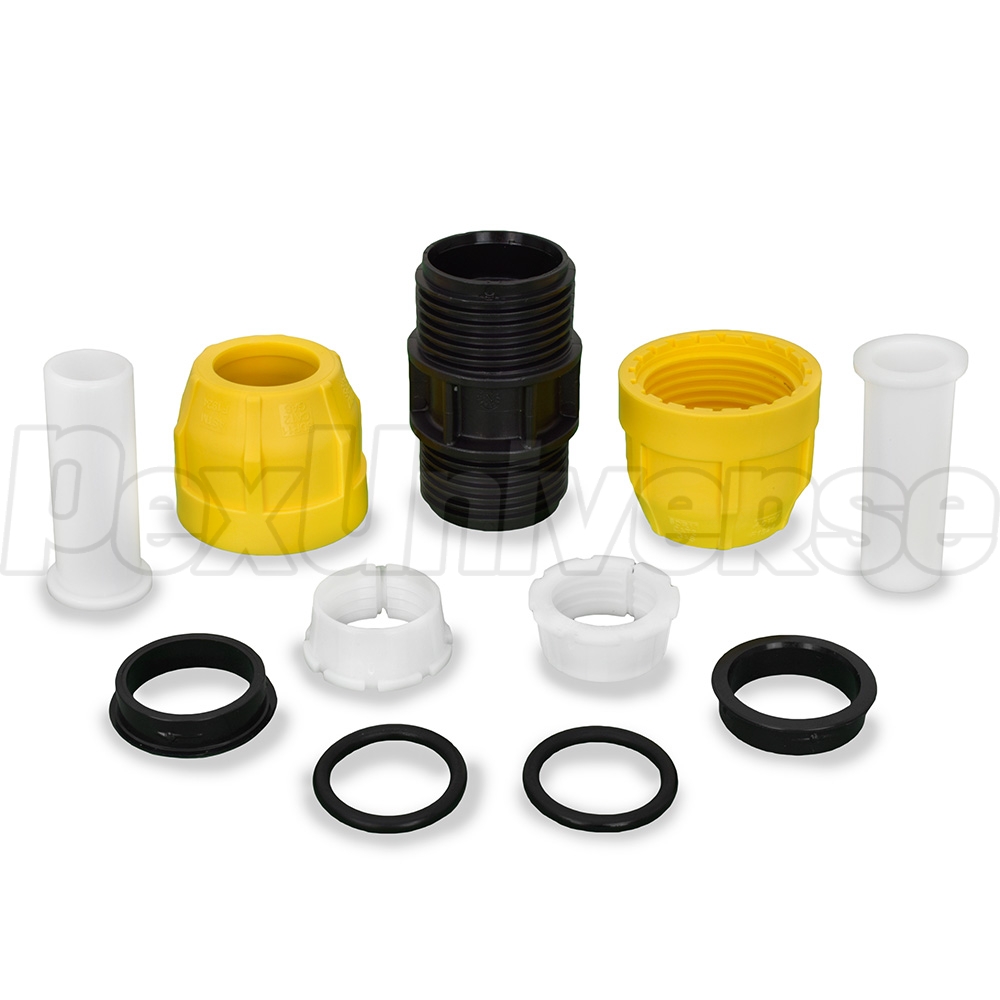 1" IPS Compression Coupling for Yellow PE Gas Pipe - PexUniverse