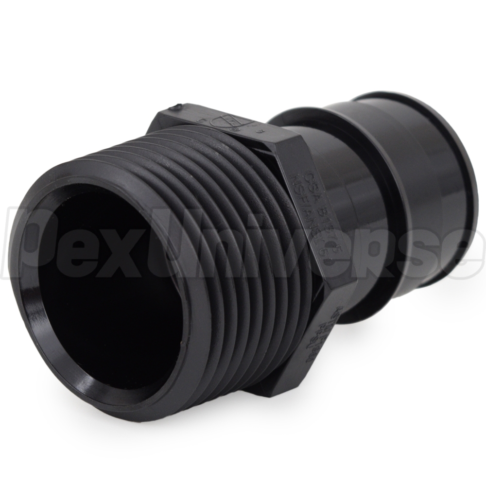 1" PEX-A (F1960) Expansion x 1" MPT Threaded Adapter, Poly-Alloy ...