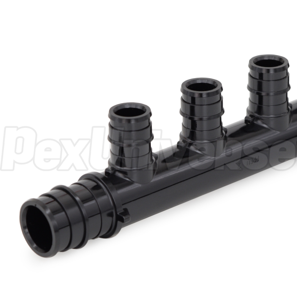 6-Branch, PEX-A (F1960) Expansion Style Manifold, Closed, Poly-Alloy ...