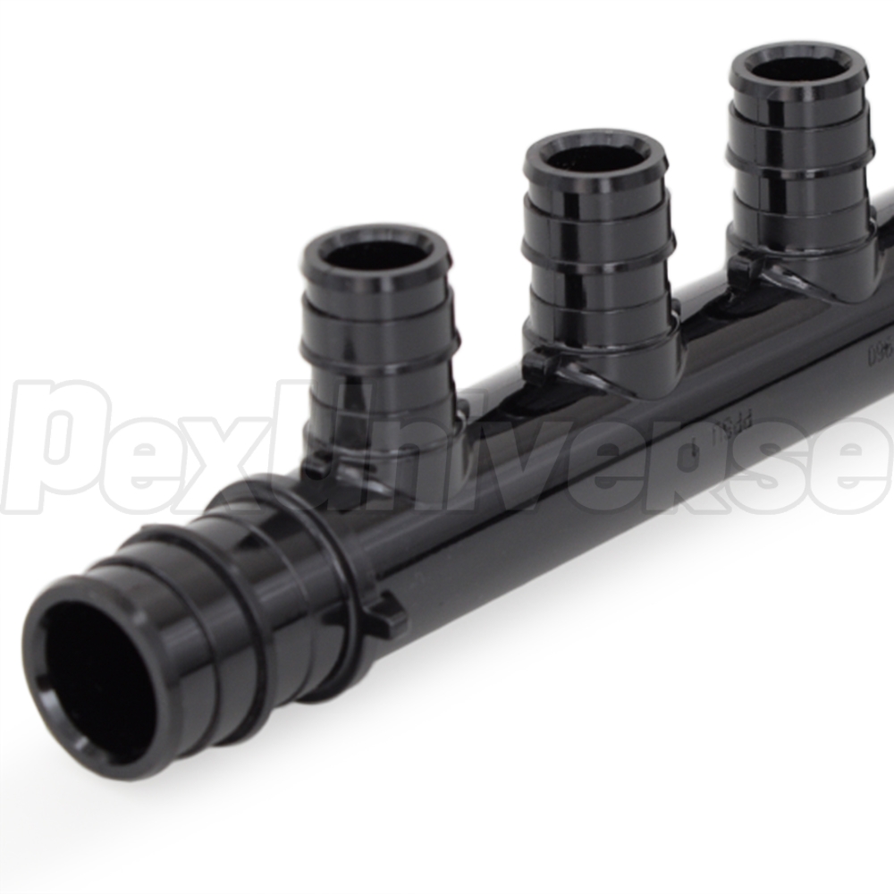 6-Branch, PEX-A (F1960) Expansion Style Manifold, Open, Poly-Alloy ...