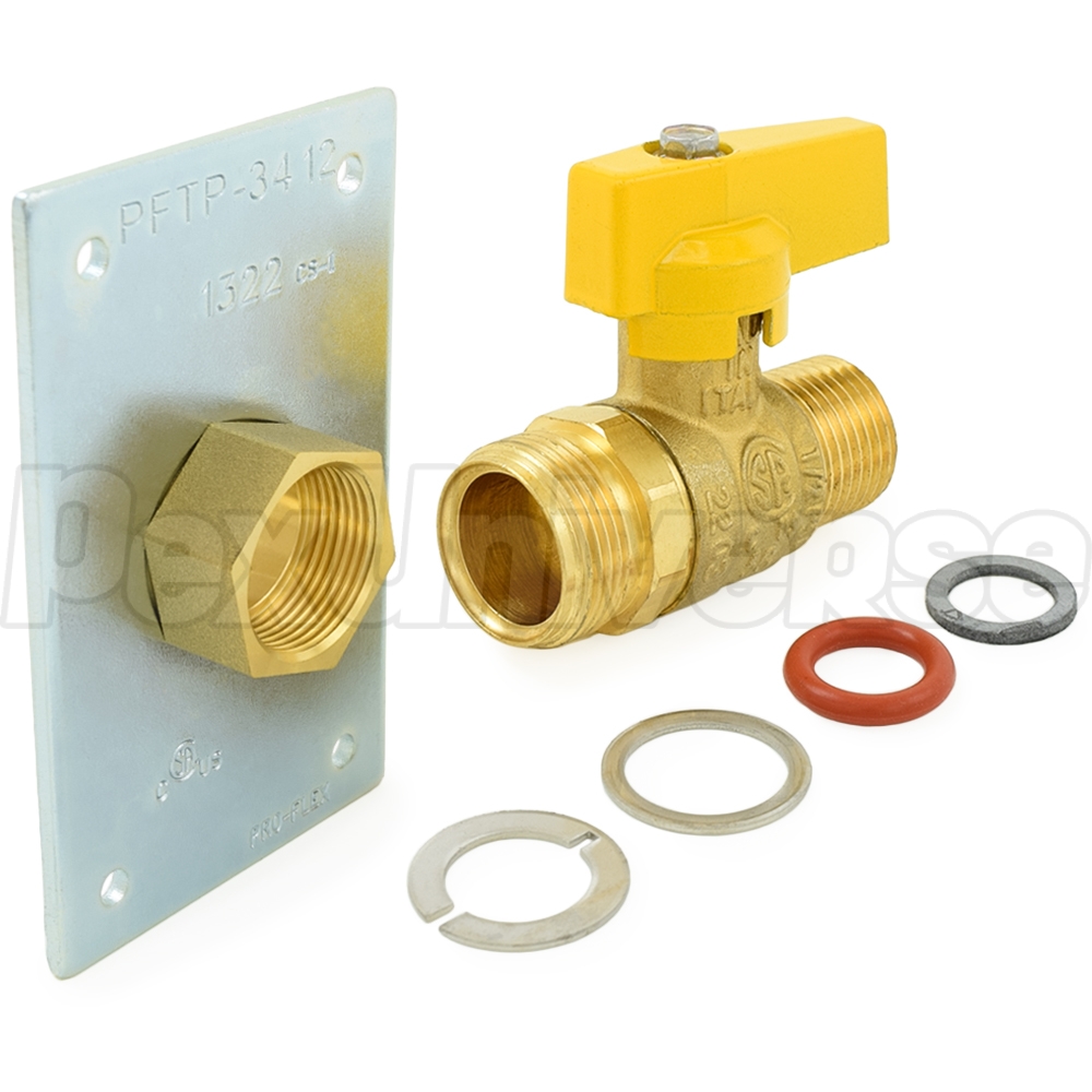 ProFlex Termination Plate w/ 1/2" CSST x MIP Gas Ball Valve - PexUniverse