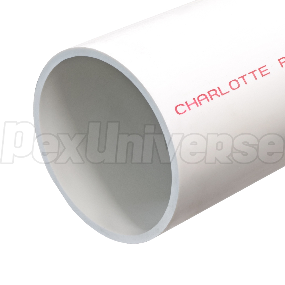 6" x 1ft PVC Pipe, Solid Core, Sch40 - PexUniverse