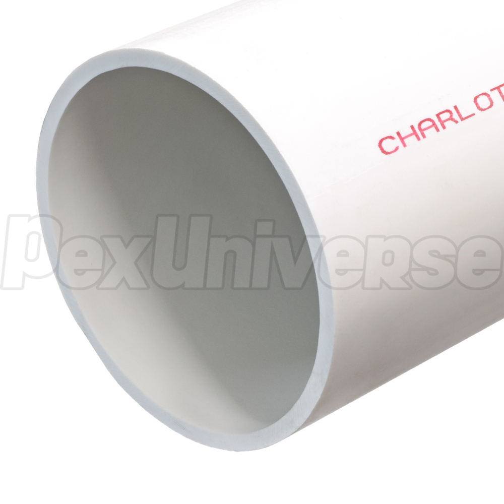 8" x 10ft PVC Pipe, Solid Core, Sch40 - PexUniverse