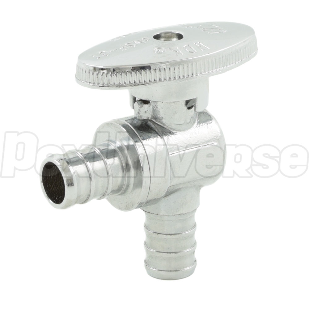 1/2" PEX x PEX Angle Stop Valve, 1/4-Turn, Lead-Free - PexUniverse