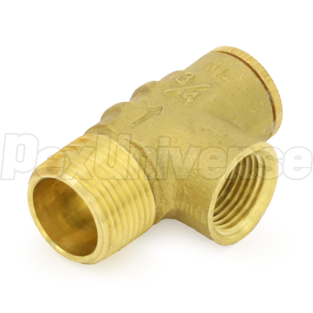 100 psi (Fixed) Pressure Relief Valve, LF Brass, 3/4" MPT - PexUniverse