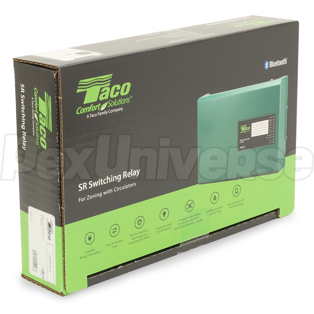 Taco SR504-5 4-Zone Switching Relay with Priority, Expandable - PexUniverse