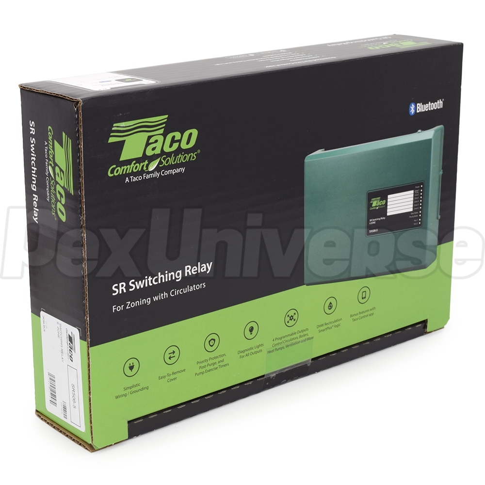 Taco SR506-5 6-Zone Switching Relay with Priority, Expandable - PexUniverse