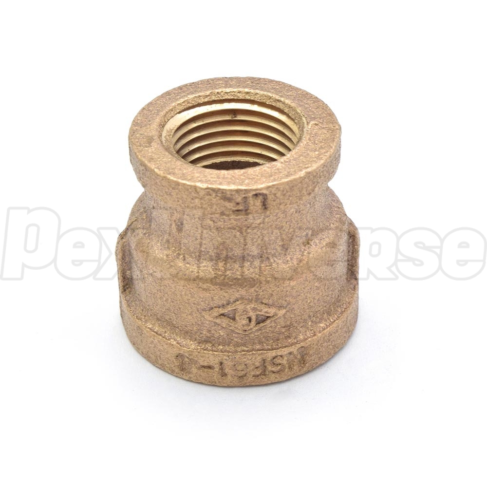 3/4" x 1/2" Threaded Lead-Free Brass Reducing Coupling Fitting ...