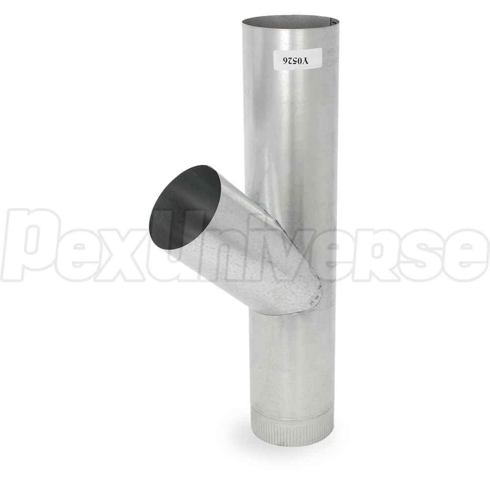 5" Galvanized Wye, 26 GA - PexUviverse