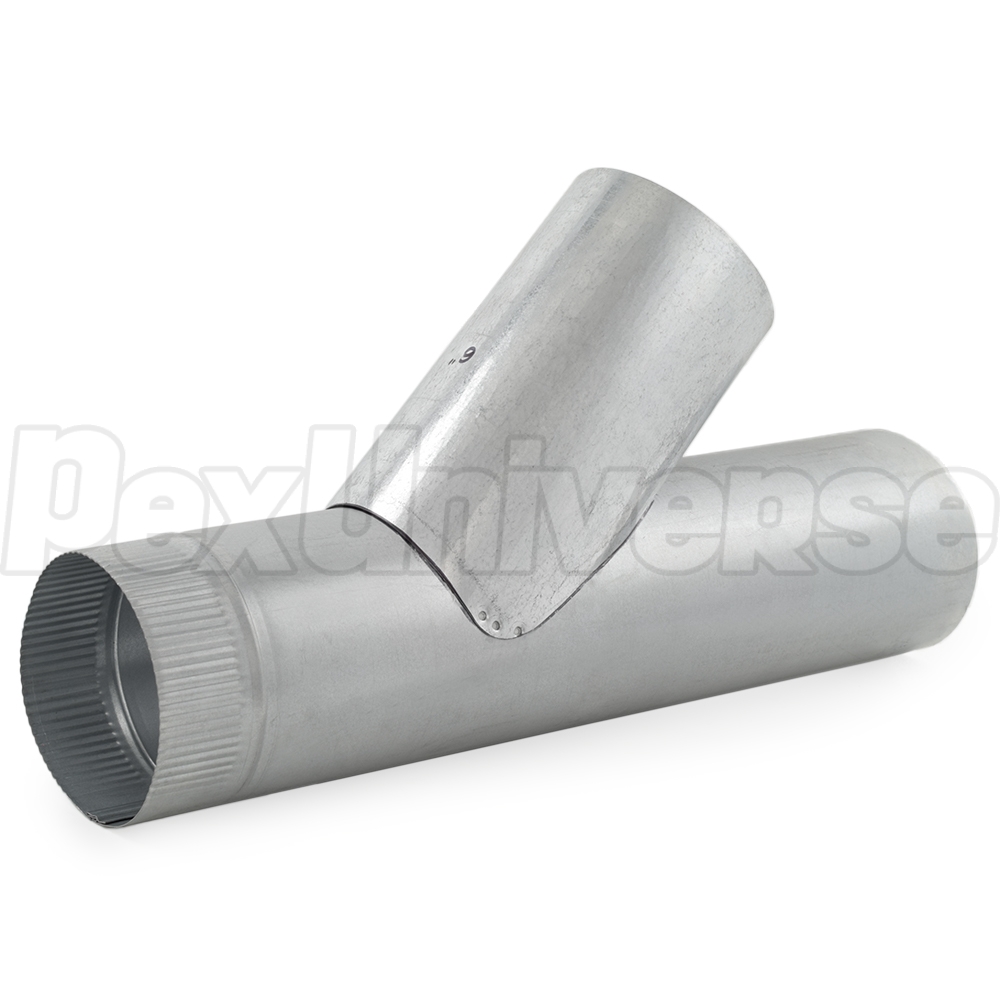 6" Galvanized Wye, 24 GA - PexUviverse