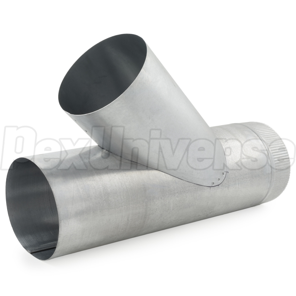8" Galvanized Wye, 24 GA - PexUviverse