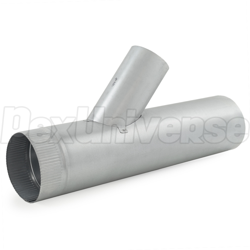 6" x 4" Galvanized Reducing Wye, 24 GA - PexUviverse